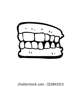 Cartoon False Teeth Stock Vector (Royalty Free) 303566030
