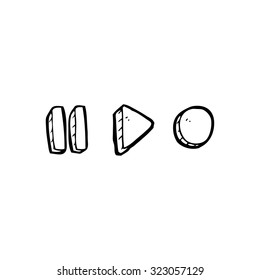 Simple Black White Line Drawing Cartoon Stock Vector (Royalty Free ...