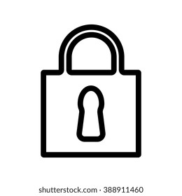Simple Black White Lock Icon Stock Vector (Royalty Free) 388911460 ...