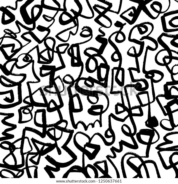 Simple Black White Vector Hand Drawn Stock Vector (Royalty Free ...