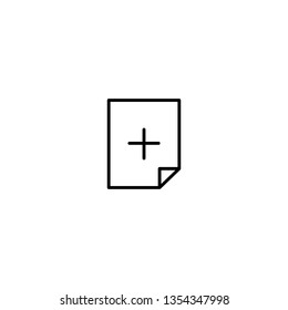 Simple Blacklined Icons Add Note Stock Vector (Royalty Free) 1354347998 ...