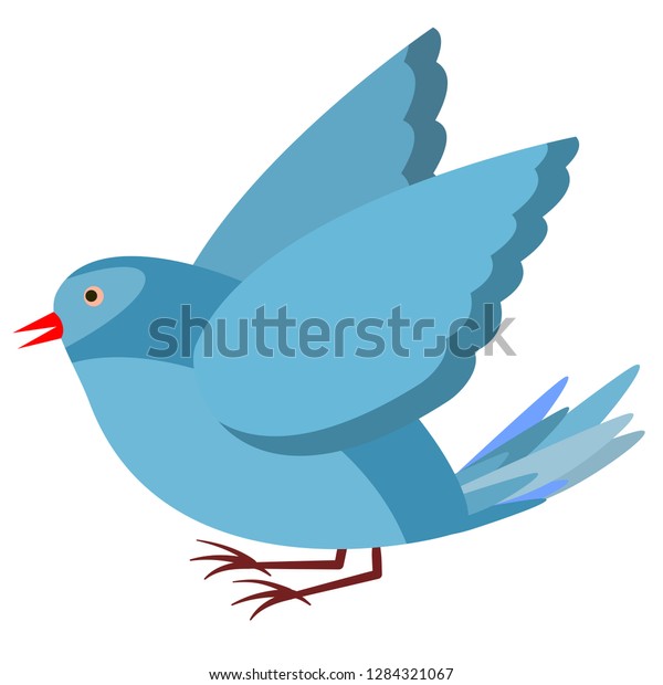 Simple Blue Bird Vector Illustration Transparent Stock Vector (Royalty ...