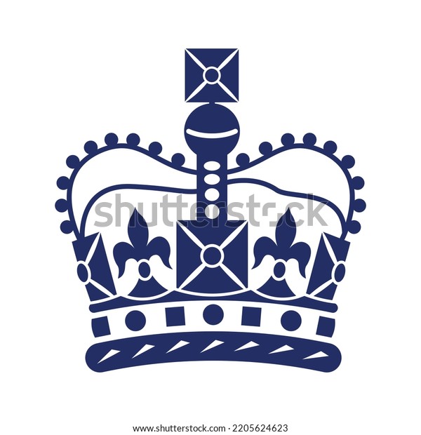 Simple Blue Crown Icon On White Stock Vector (Royalty Free) 2205624623 ...
