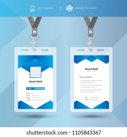 Blue Event Staff Id Card Set Stock Vector (Royalty Free) 1115143475