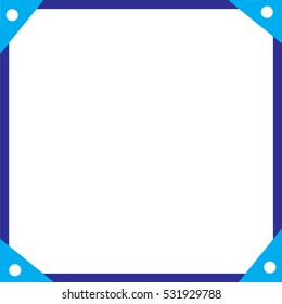 Simple Blue Frame Blue Decoration Stock Vector (Royalty Free) 531929788 ...