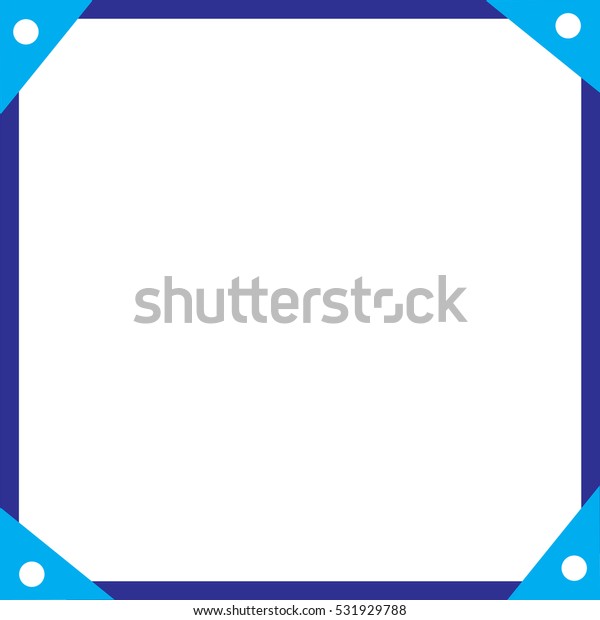 Simple Blue Frame Blue Decoration Stock Vector (Royalty Free) 531929788 ...
