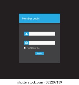 Registration Form Account Registration Login Page Stock Vector (Royalty ...