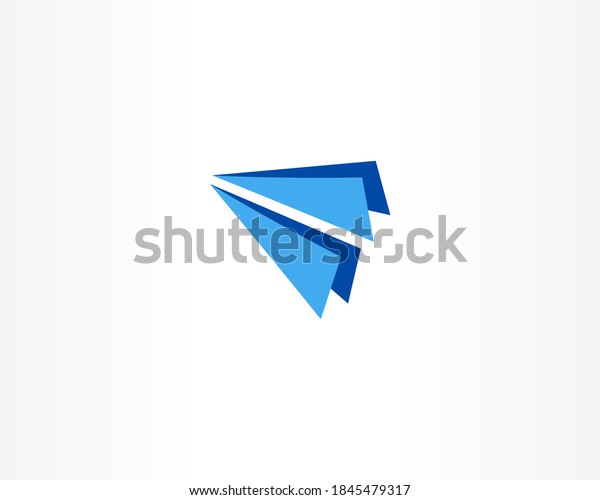 Simple Blue Icon Company Shape Logo Stock Vector (Royalty Free ...