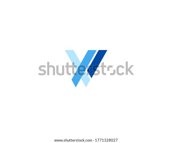 Simple Blue Line Vector Logo Design Stock Vector (Royalty Free ...