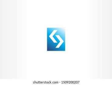 Simple Blue Logo Icon Design Template Stock Vector (Royalty Free ...