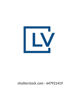 Simple Blue Lv Initial Logo Designs Stock Vector (Royalty Free ...