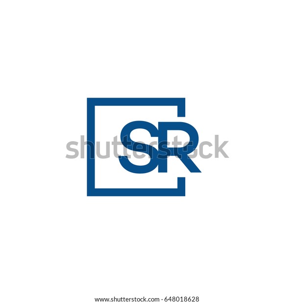 Simple Blue Sr Initial Logo Designs Stock Vector (Royalty Free ...