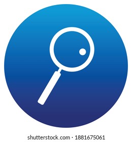 Simple Blue White Circle Icon Search Stock Vector (Royalty Free ...