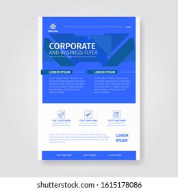 Simple Blue White Flyer Poster Template Stock Vector (Royalty Free ...