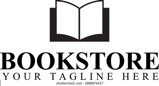 Simple Bookstore Logo Book Icon Stock Vector (Royalty Free) 1888876417 ...