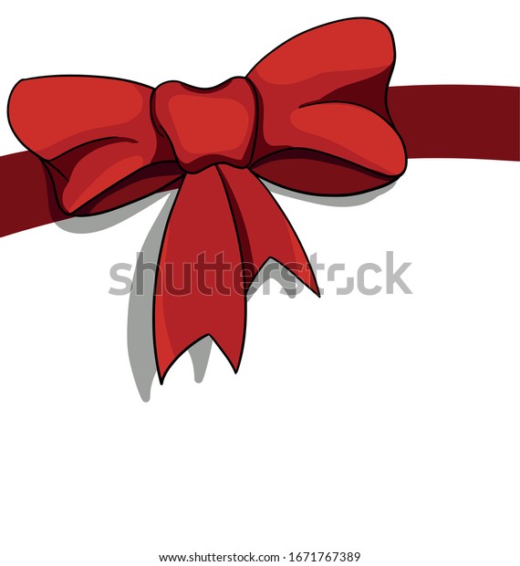 Simple Bow Cartoon Style Stock Vector (Royalty Free) 1671767389 ...
