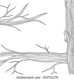 Simple Branches Illustration On White Background Stock Vector (Royalty ...