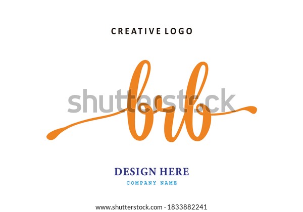 Simple Brb Lettering Logo Easy Understand Stock Vector (Royalty Free ...