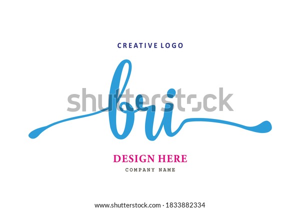 Simple Bri Lettering Logo Easy Understand Stock Vector (Royalty Free ...