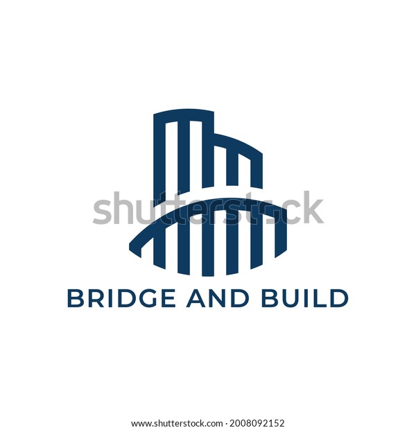 Simple Bridge Building Logo Vector Stock Vector (Royalty Free ...