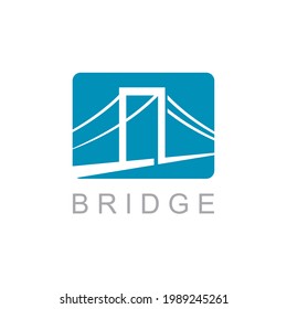 Simple Bridge Logo Silhouette Abstract Blue Stock Vector (Royalty Free ...