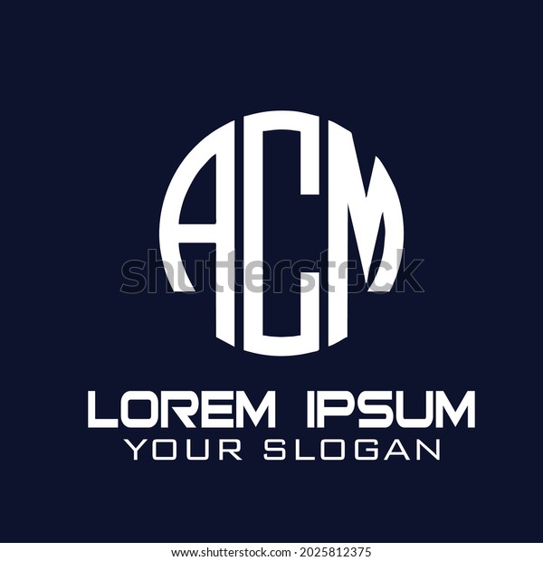 Simple Brilliant Letter Acm Logo Design Stock Vector (Royalty Free ...