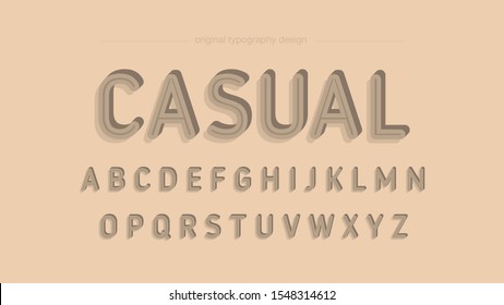 Simple Brown Artistic Font Typography Design Stock Vector (Royalty Free ...