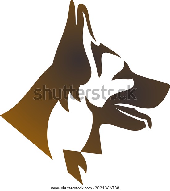 Simple Brown Dog Logo Design Stock Vector (Royalty Free) 2021366738 ...