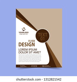 Simple Brown Flyer Design Template Vector Stock Vector (Royalty Free ...