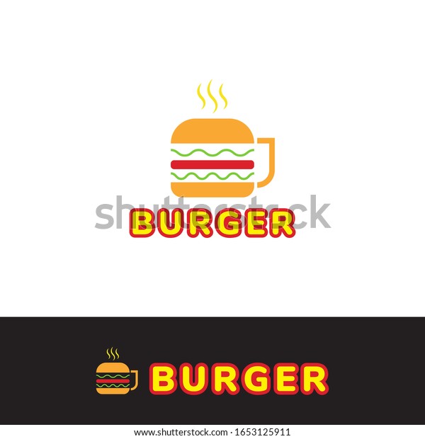 Simple Burger Tree Smoke Above Burger Stock Vector (Royalty Free ...
