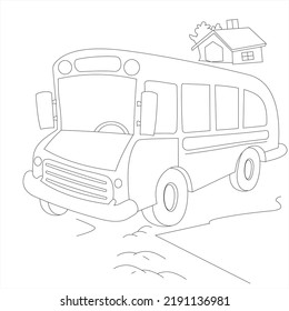 Simple Bus Line Art Design Stock Vector (Royalty Free) 2191136981 ...
