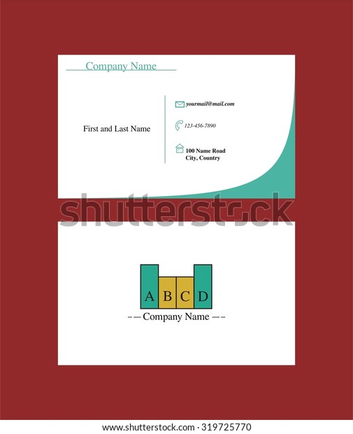 Simple Business Card Abstract Logo Stock Vector (Royalty Free ...