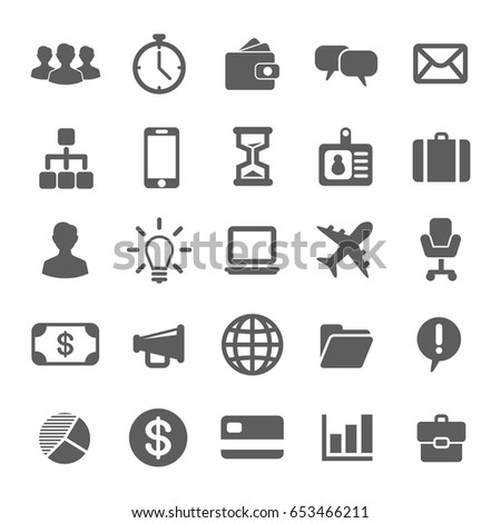 Simple Business Icons Set Universal Business Stock Vector (Royalty Free ...