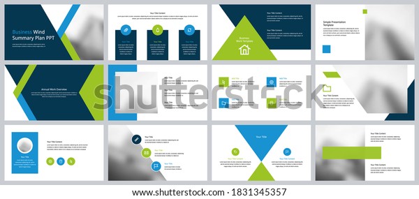 Simple Business Presentation Powerpoint Template Stock Vector (Royalty ...