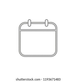 Simple Calendar Linear Thin Outline Dotted: vector de stock (libre de ...