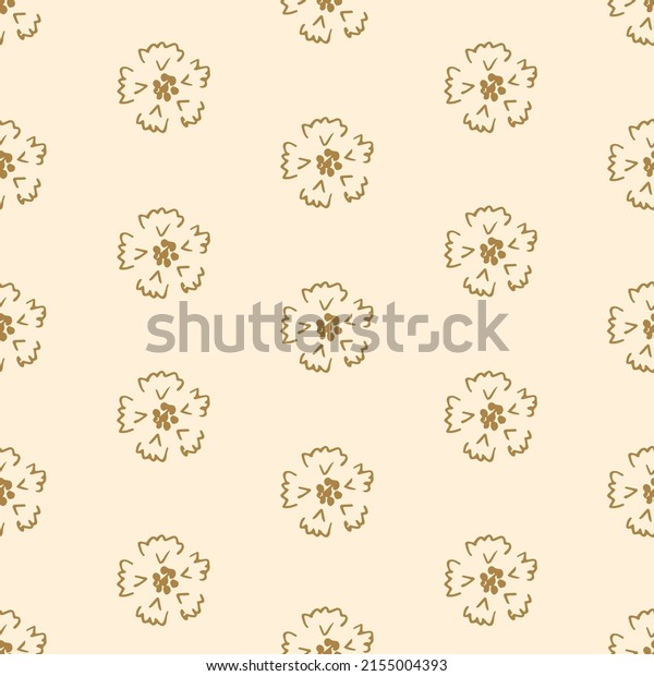 Simple Calm Floral Vector Seamless Pattern Stock Vector (Royalty Free ...