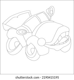 Simple Car Line Arts Design Sample Stock Vector (Royalty Free ...