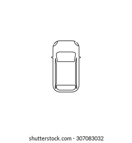 Top View Car Outline Simple Vector : image vectorielle de stock (libre ...
