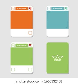 Simple Card Game Design Set Front Stock Vector (Royalty Free) 1665332458