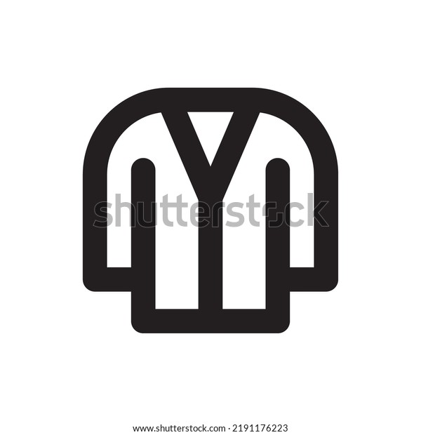 Simple Cardigan Icon Vector Outline Icon Stock Vector (Royalty Free ...