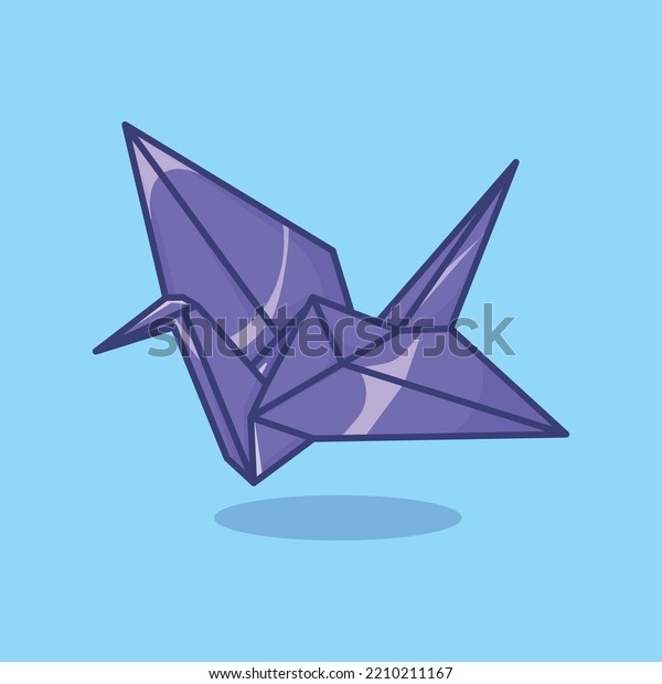 Simple Cartoon Illustration Origami Paper Shape Stock Vector (Royalty ...