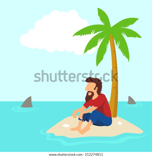 Simple Cartoon Man Figure Isolated On Stock Vector (Royalty Free ...
