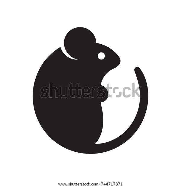 Simple Cartoon Mouse Logo Modern Geometric Stock Vector (Royalty Free ...