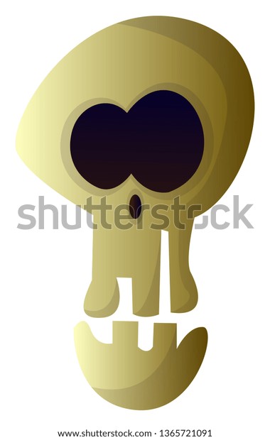 Simple Cartoon Skull Vector Illustartion On Stock Vector (Royalty Free ...