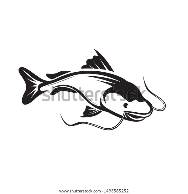 Simple Catfish Art Logo Design Inspiration Stock Vector (Royalty Free ...