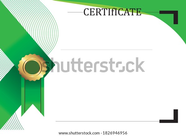 Simple Certificate Background Design Beautiful Badege Stock Vector ...