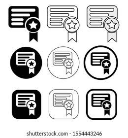 Simple Certificate Icon Sign Design Stock Vector (Royalty Free ...