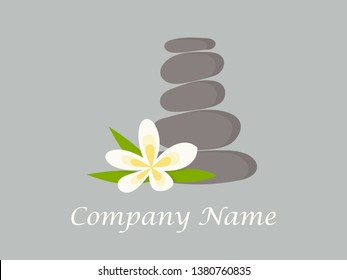 Simple Charming Logo Design Rock Balancing Stock Vector (Royalty Free ...