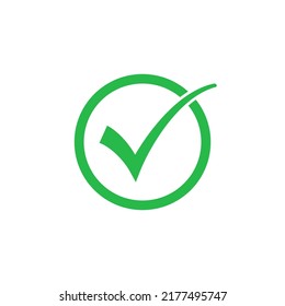 Simple Checkmark Draw Green Color Outline Stock Vector (Royalty Free ...