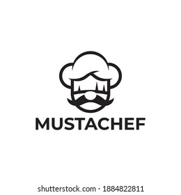 Simple Chef Mustache Logo Vector Illustration Stock Vector (Royalty ...